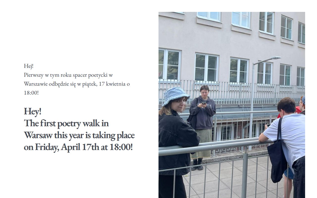 poetry walk / spacer poetycki